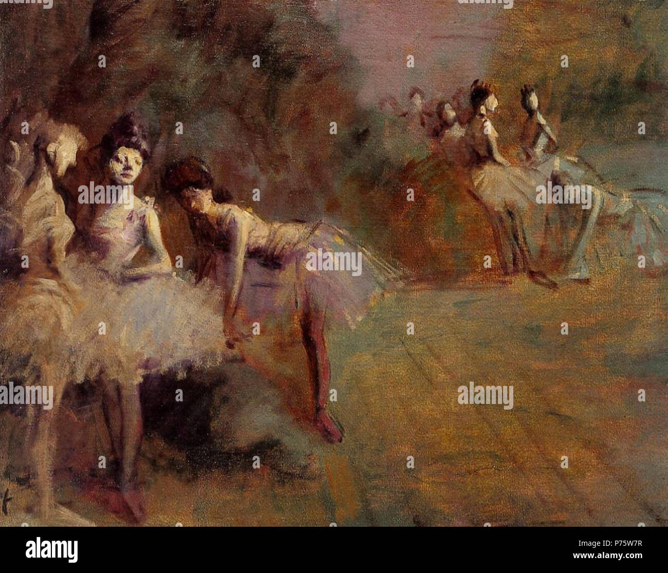 English: Jean-Louis Forain's art . N/A 147 Jean-Louis Forain Dancers ...
