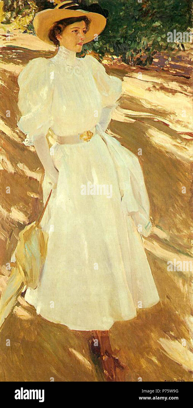 147 Joaquin Sorolla - María en La Granja Stock Photo - Alamy