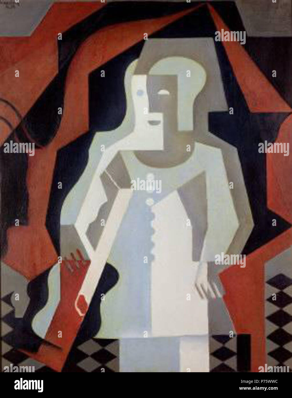 English: Painting by Juan Gris: Pierrot (1919). . 1919 149 Juan Gris ...