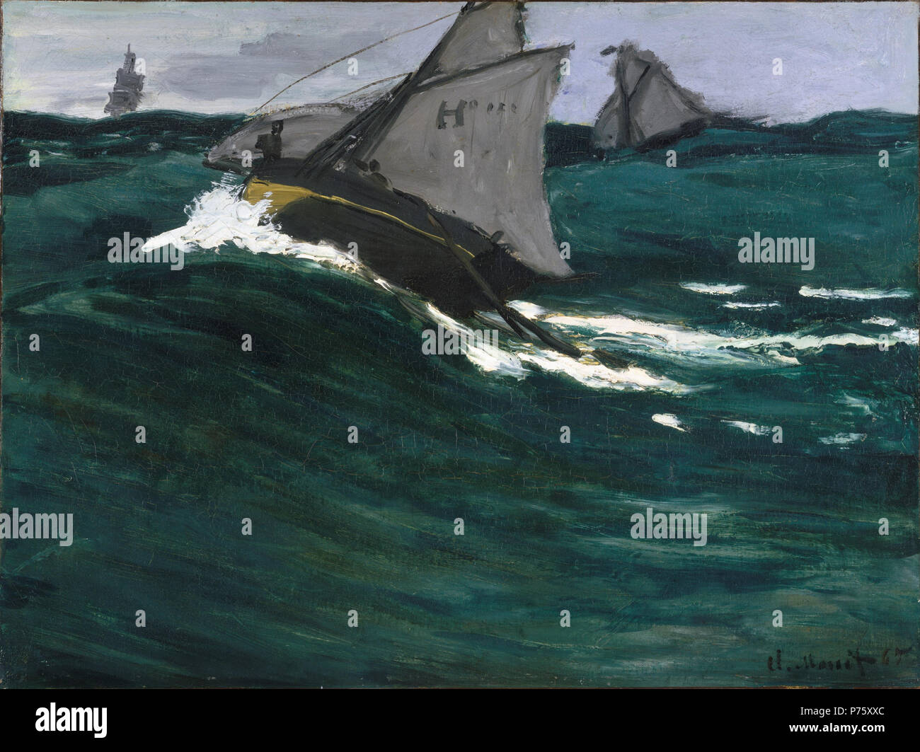 . The green wave after 1865 166 Claude Monet - La Vague Verte Stock ...