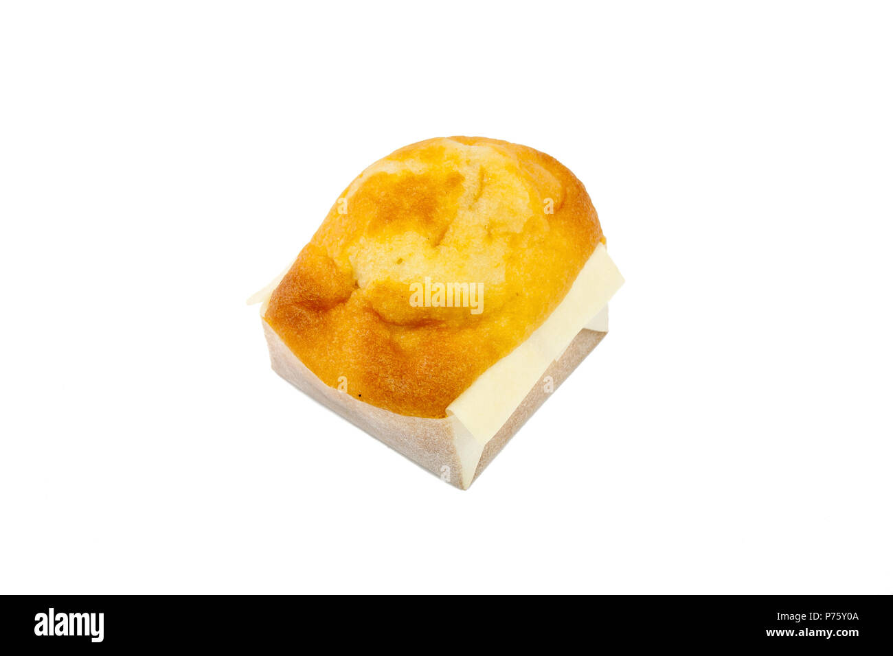 Wrapped muffin isolated on white background Stock Photo - Alamy