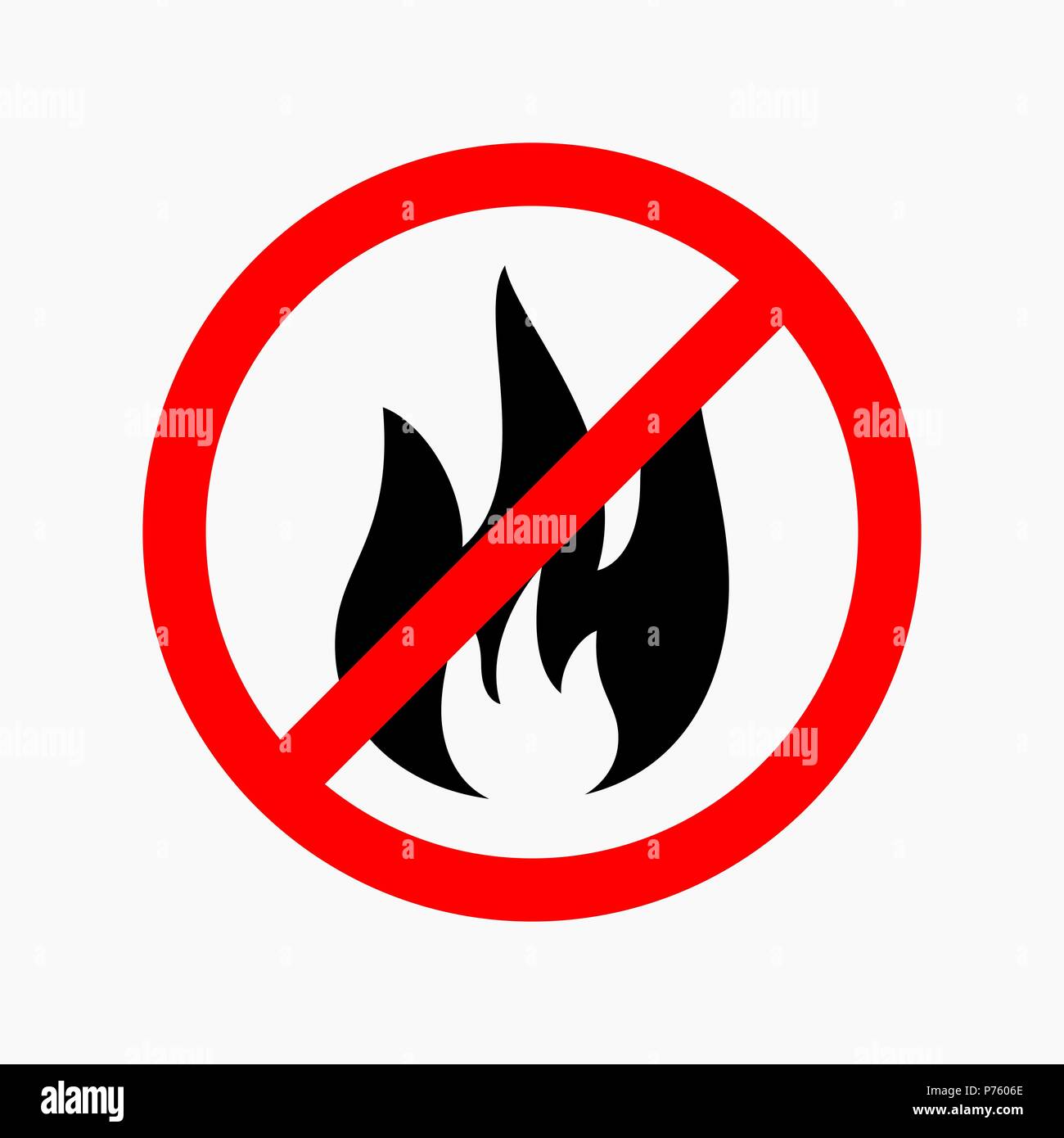 Fire flame sign vector red Stock Vector Images - Alamy