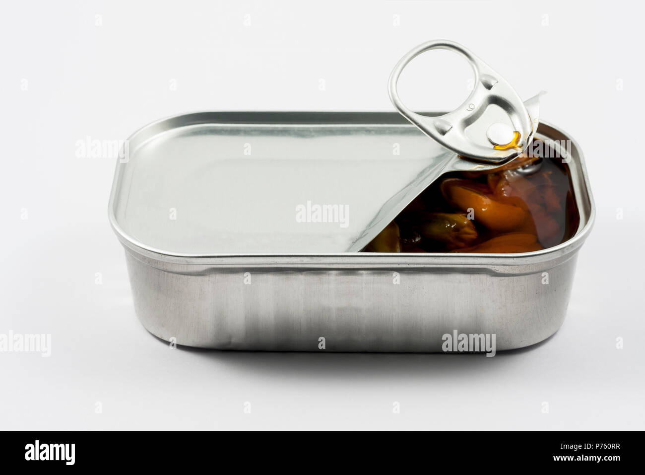 can of mussels isolated on white background Stock Photo - Alamy