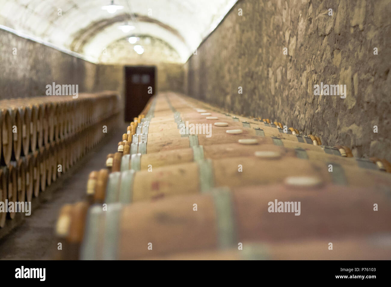 Stacked wine barrels ferment hi-res stock photography and images - Alamy