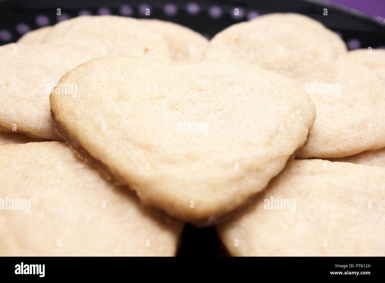 multiple cookies with different forms of heart Stock Photo - Alamy