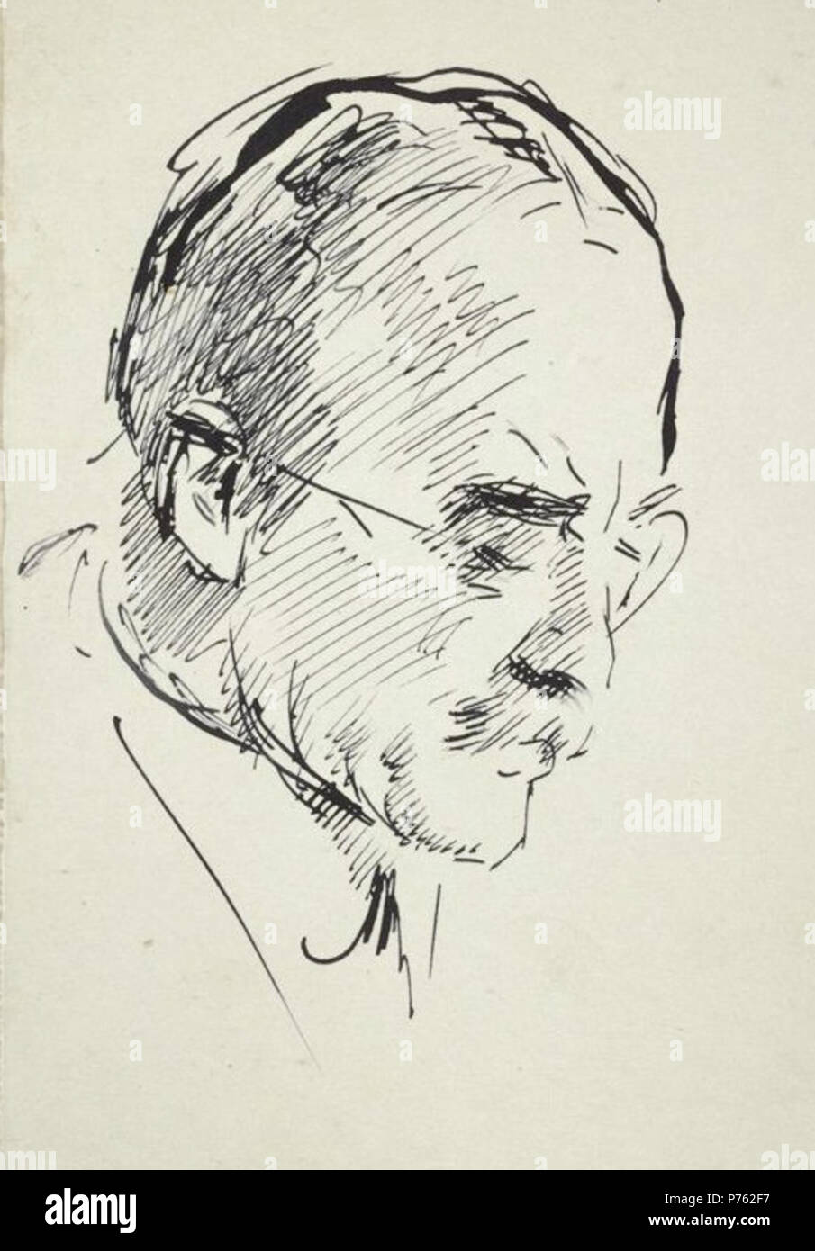 Detail of a portrait Sketch of Andrew Carrick Gow, R. A. (1848 - 1920 ...