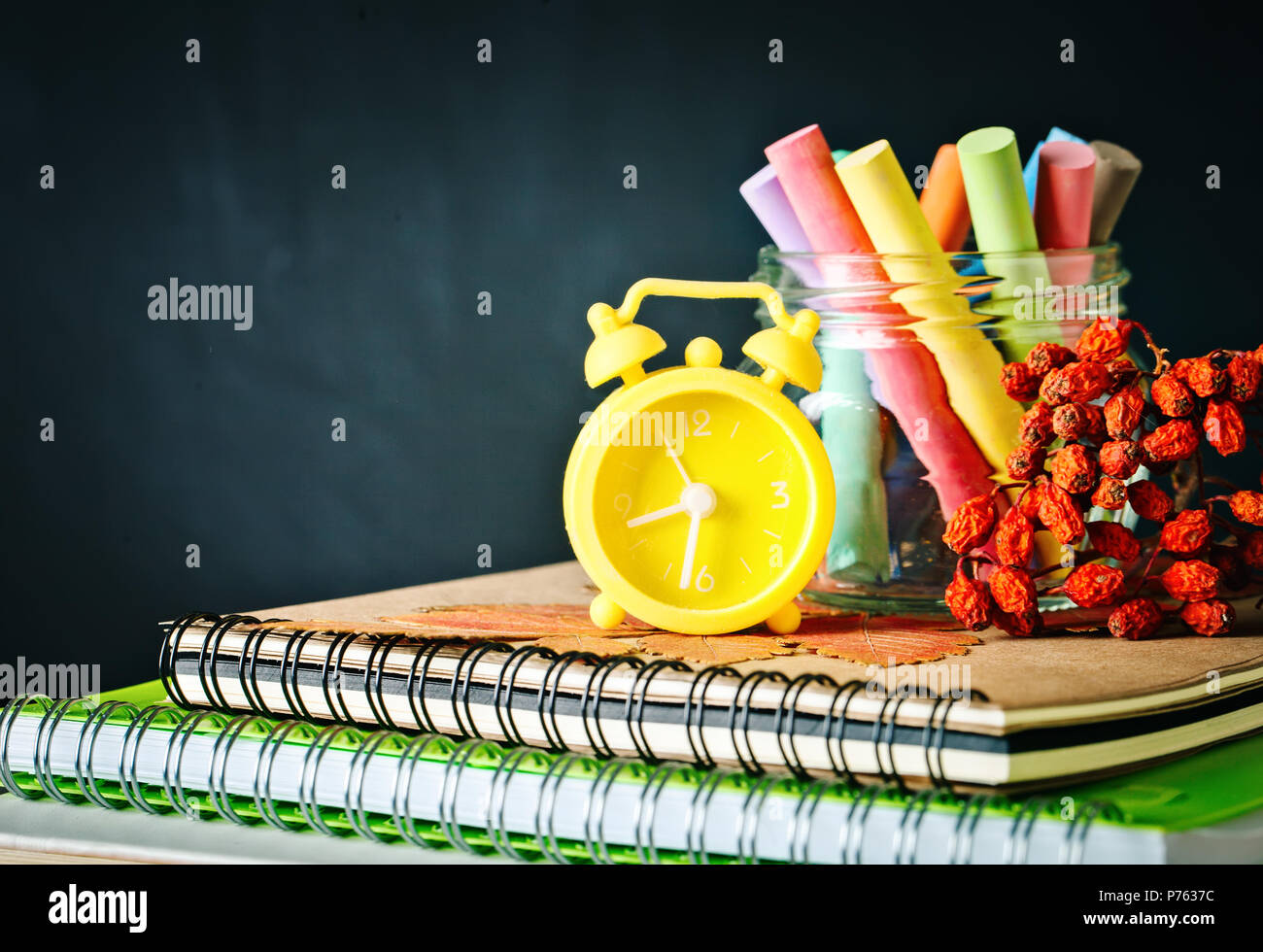 Back to school background with school supplies Stock Photo - Alamy