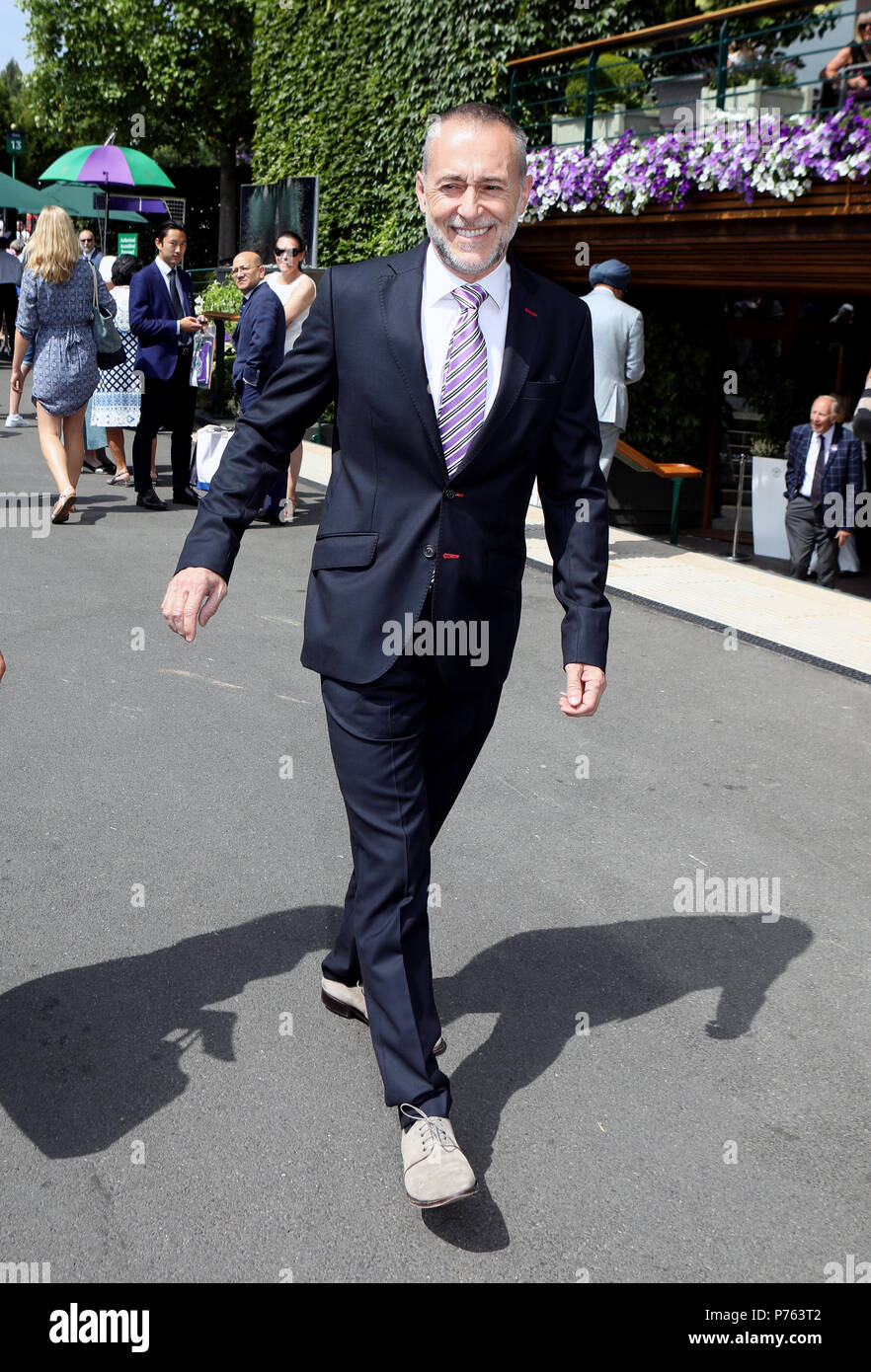 Chef, Michel Roux Jr arrives on day two of the Wimbledon Championships ...