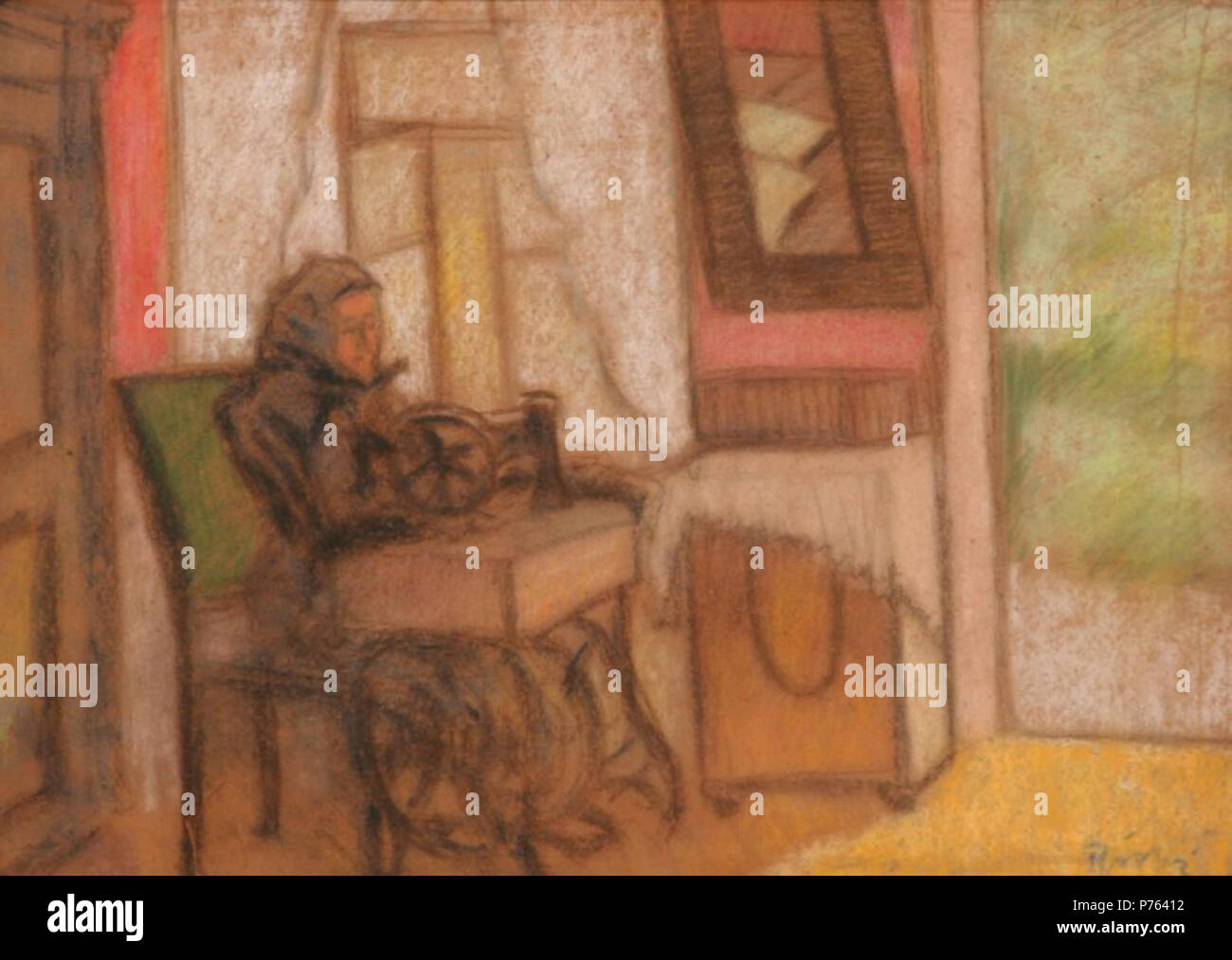 Women sewing 1900s hi-res stock photography and images - Alamy