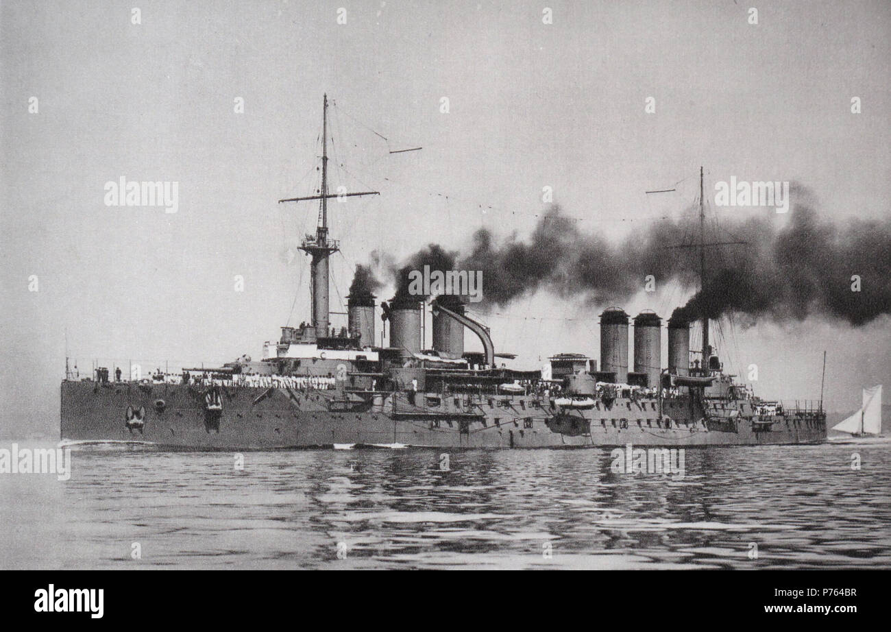 French armoured cruiser Edgar Quinet . 35 Edgar Quinet-Marius Bar-img ...