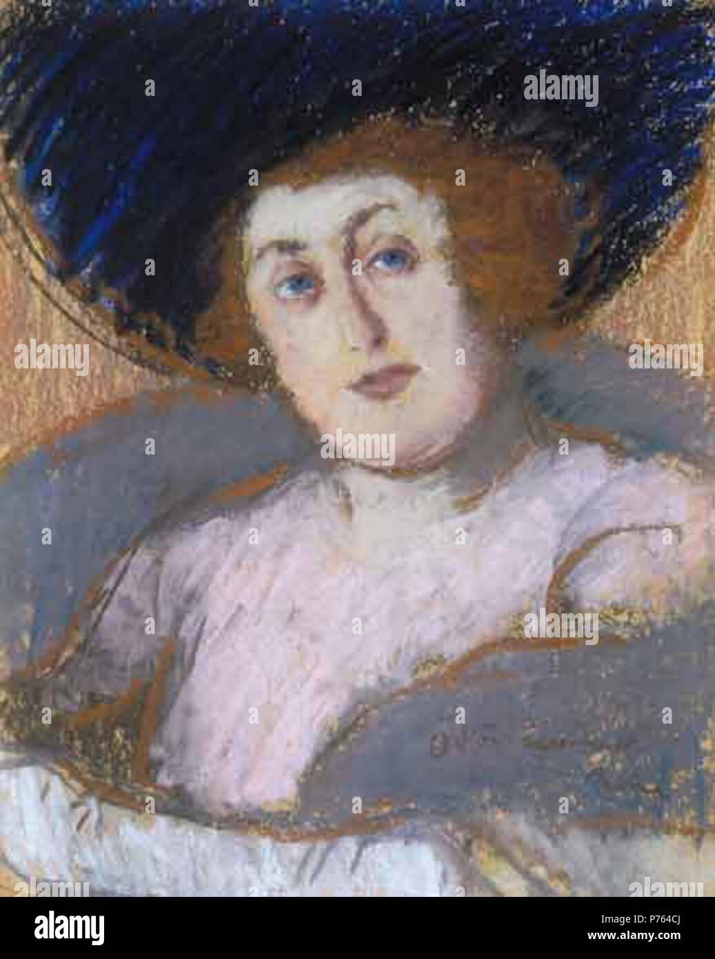 . Woman Wearing Blue Hat Unknown date 202 Rippl Woman Wearing Blue Hat ...