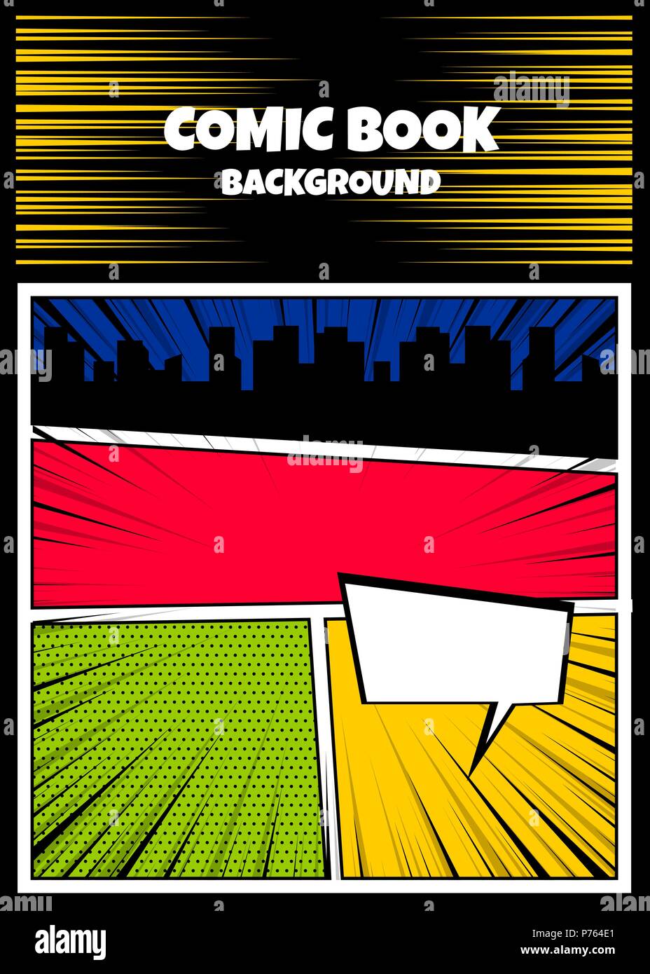 Color comics book cover vertical backdrop Stock Vector Image & Art - Alamy