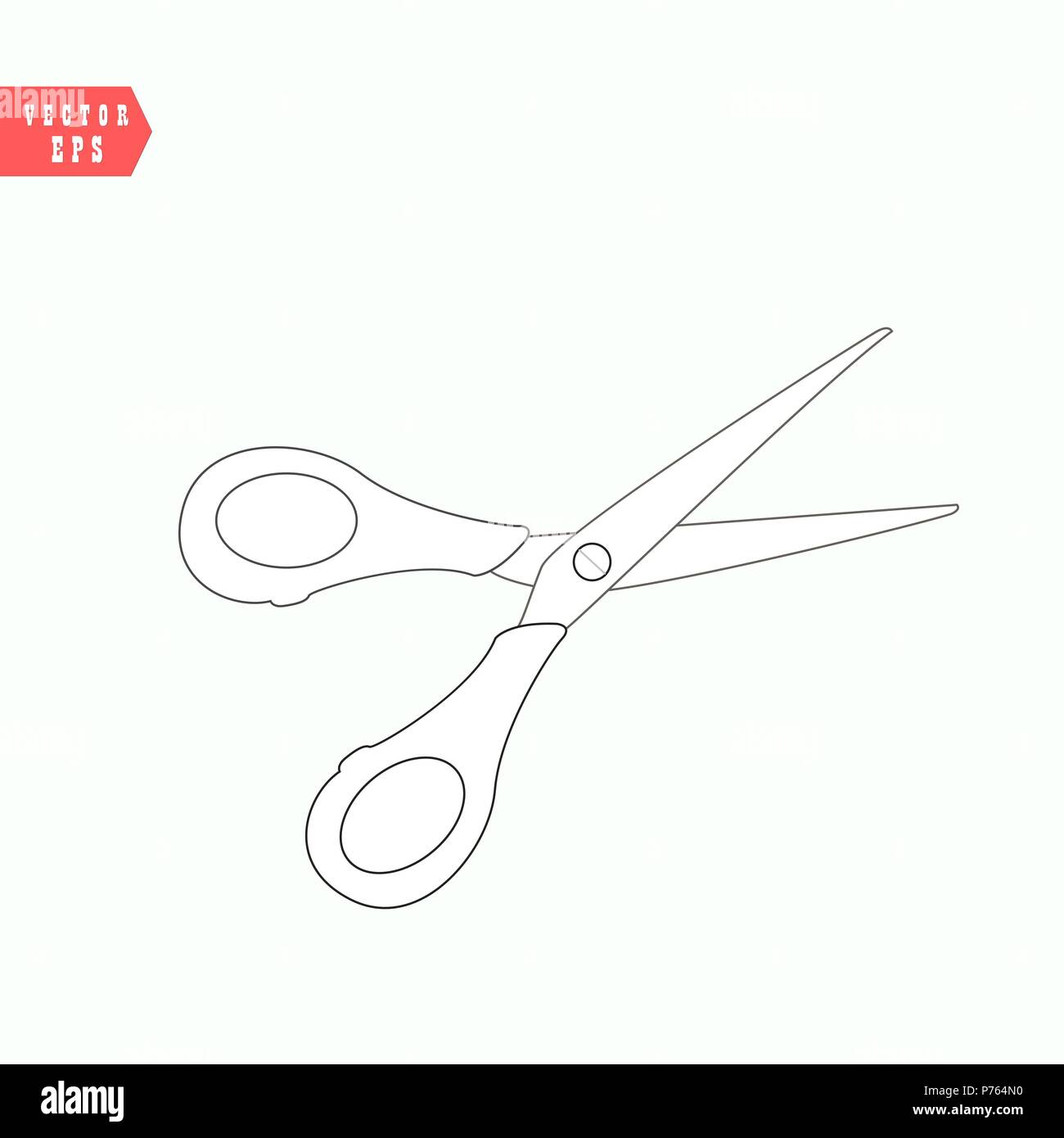 Scissors icon. Cutting scissors icon. Vector illustration. Isolated on ...