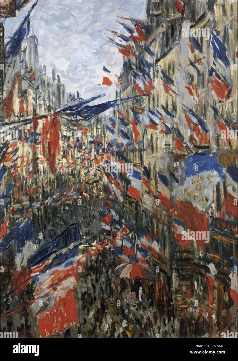 . English: Rue Montorgueil with Flags 1886 204 Rue Montorgueil with ...