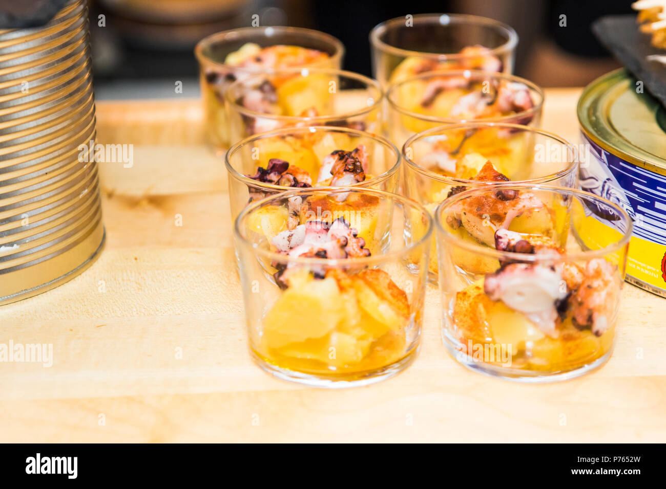 Several Spanish tapas called pintxos of the Basque country Stock Photo ...