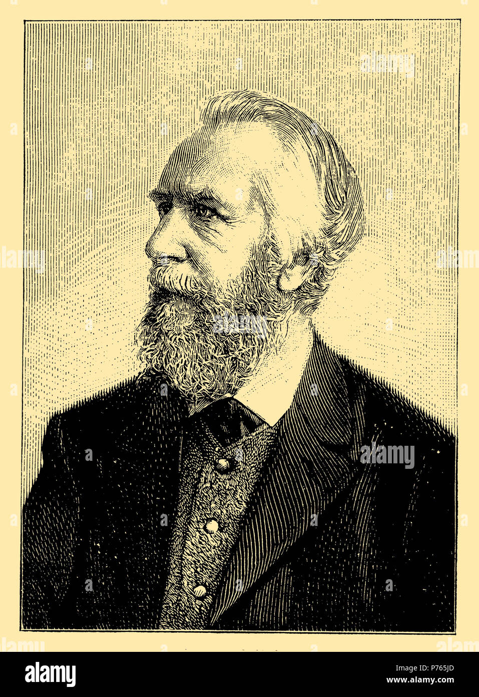 Ernst Häckel, portrait. Doctor, biology, freethinker, philosopher ...