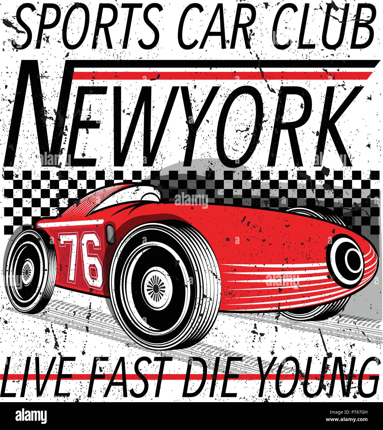 Vintage sports car racing Stock Vector Images - Alamy
