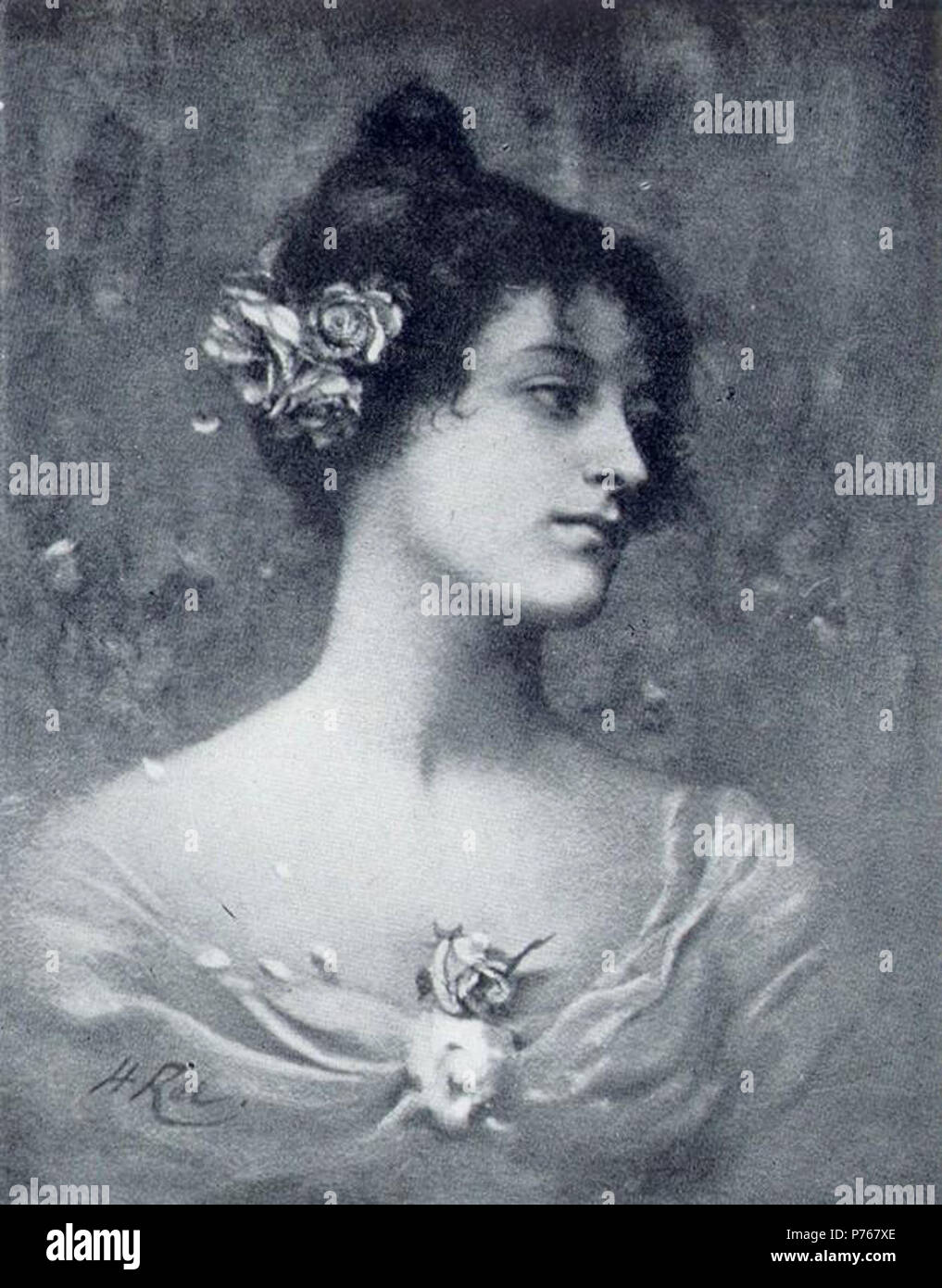 English: Roses of Youth (Self-portrait) . before 1900 183 Rae-Roses ...