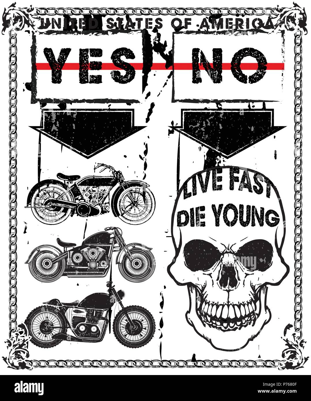 vintage motorcycle labels; badges and design elements Stock Vector ...