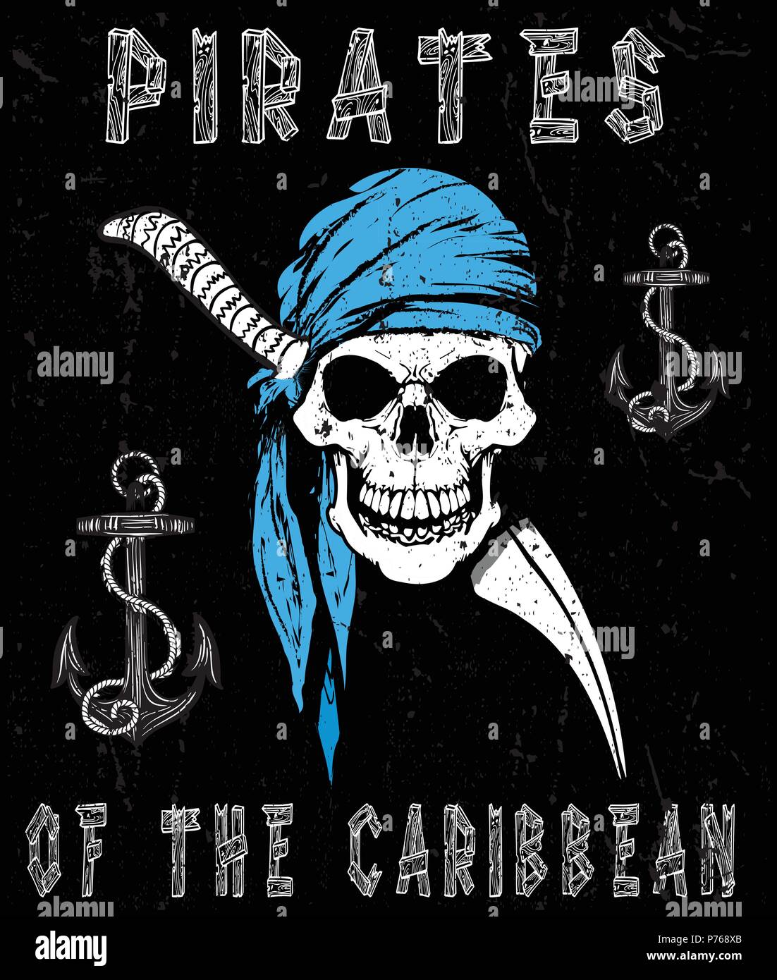 Skull Pirates Graphic Design Stock Vector Image & Art - Alamy