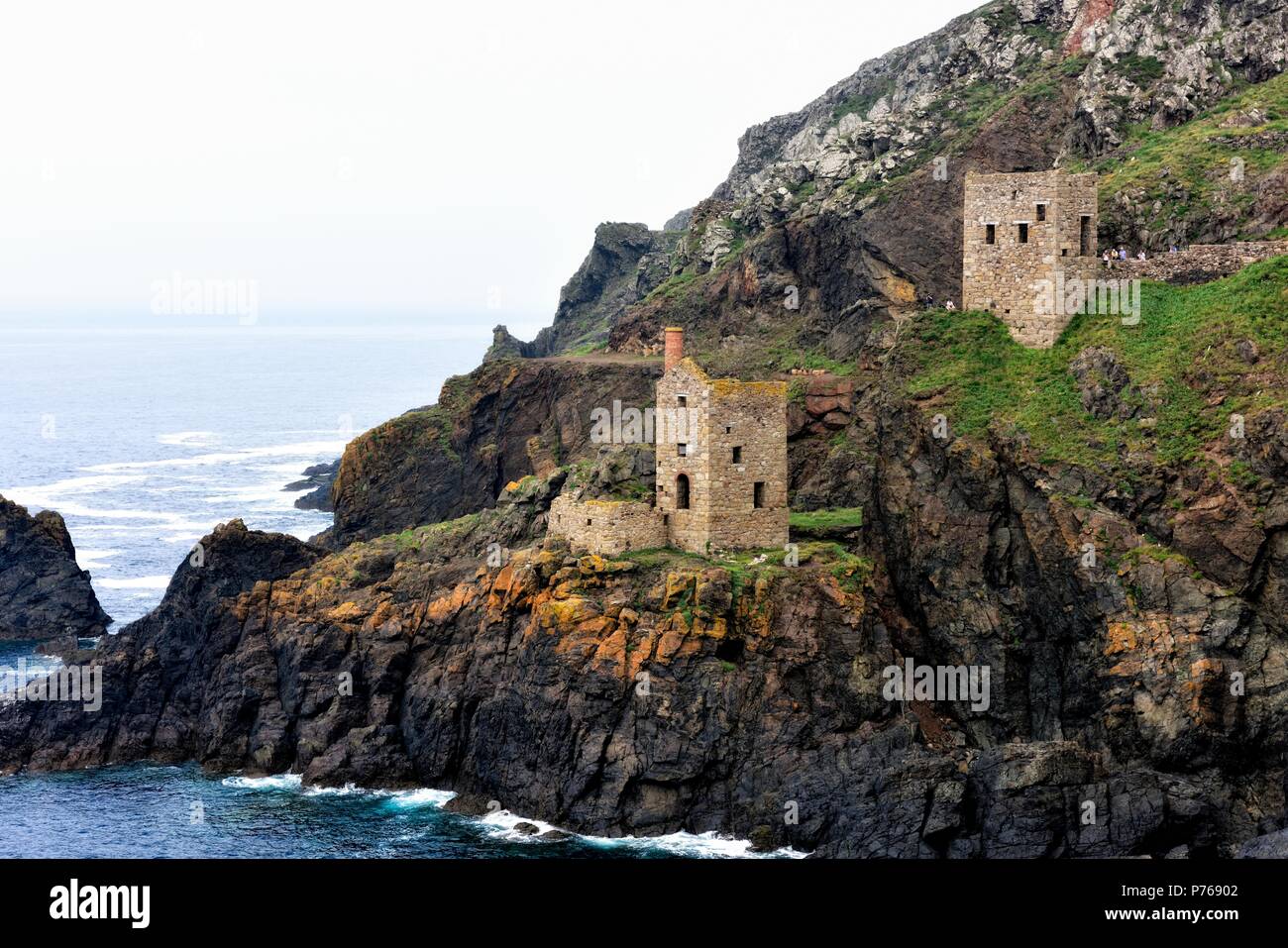 The Crowns engine houses, Botallack tin mines, Penwith, Cornwall ...