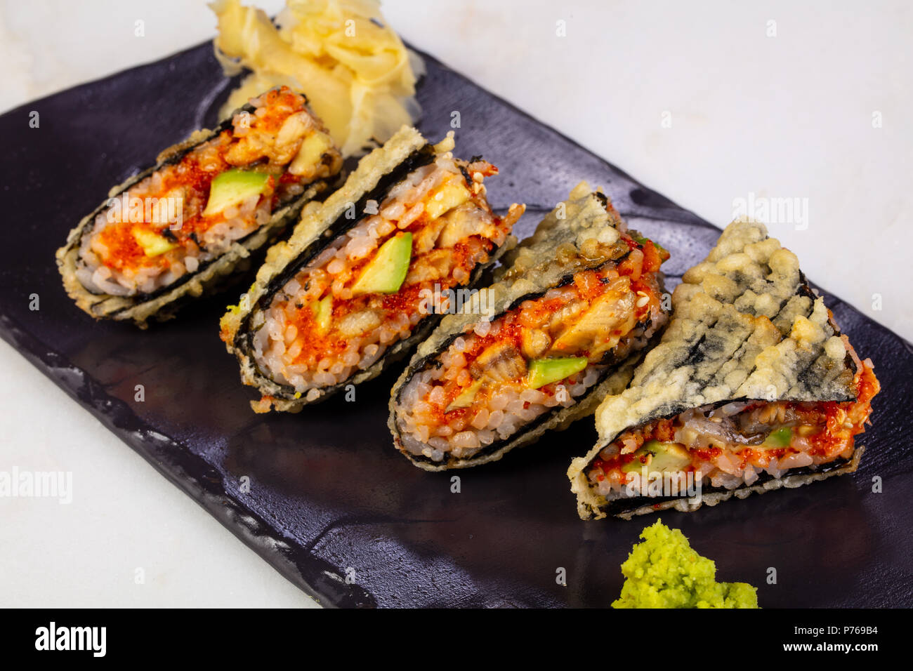 Philadelphia rolls salmon crispy hi-res stock photography and images ...