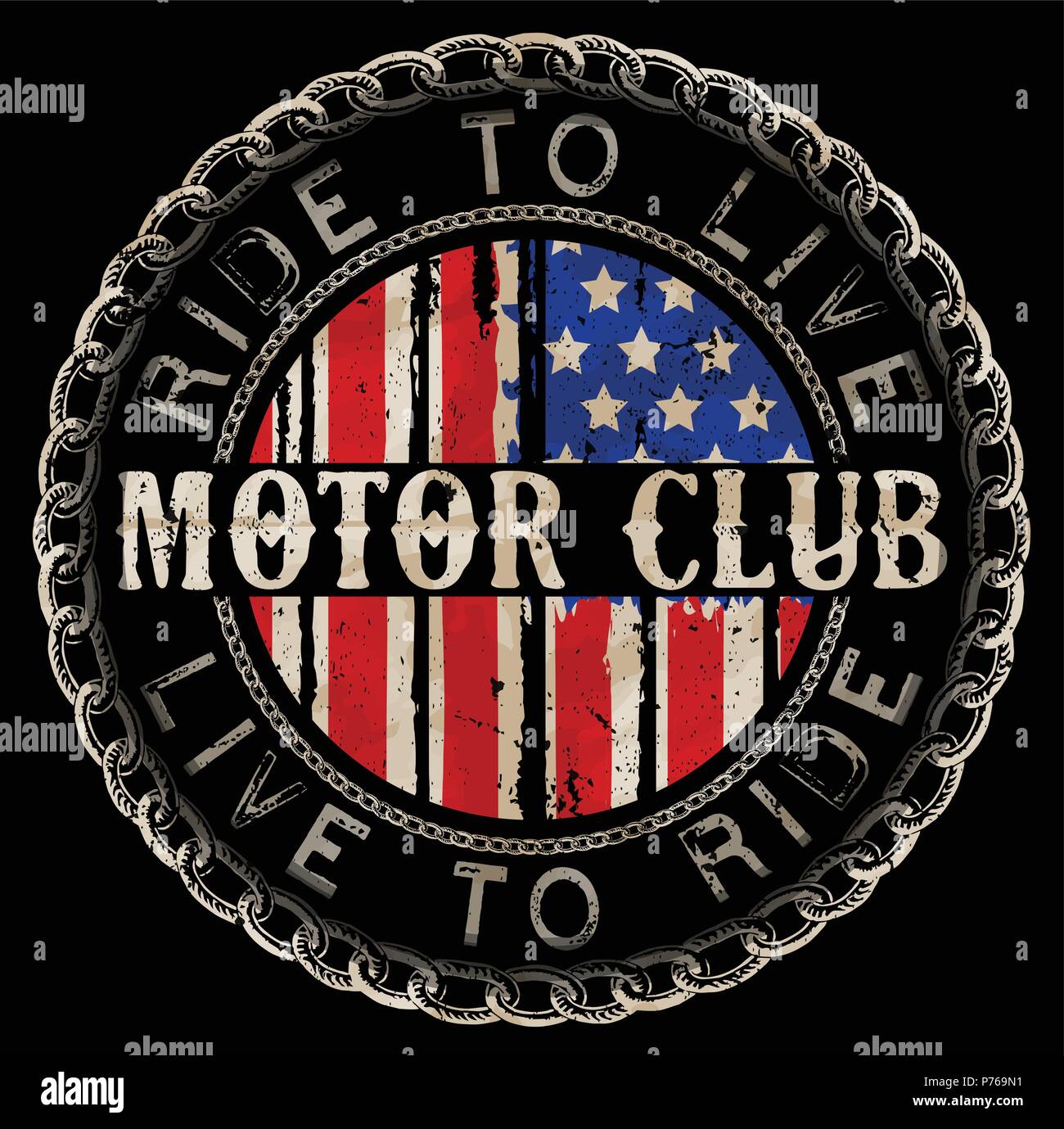 Biker Badges Stock Vector Images - Alamy