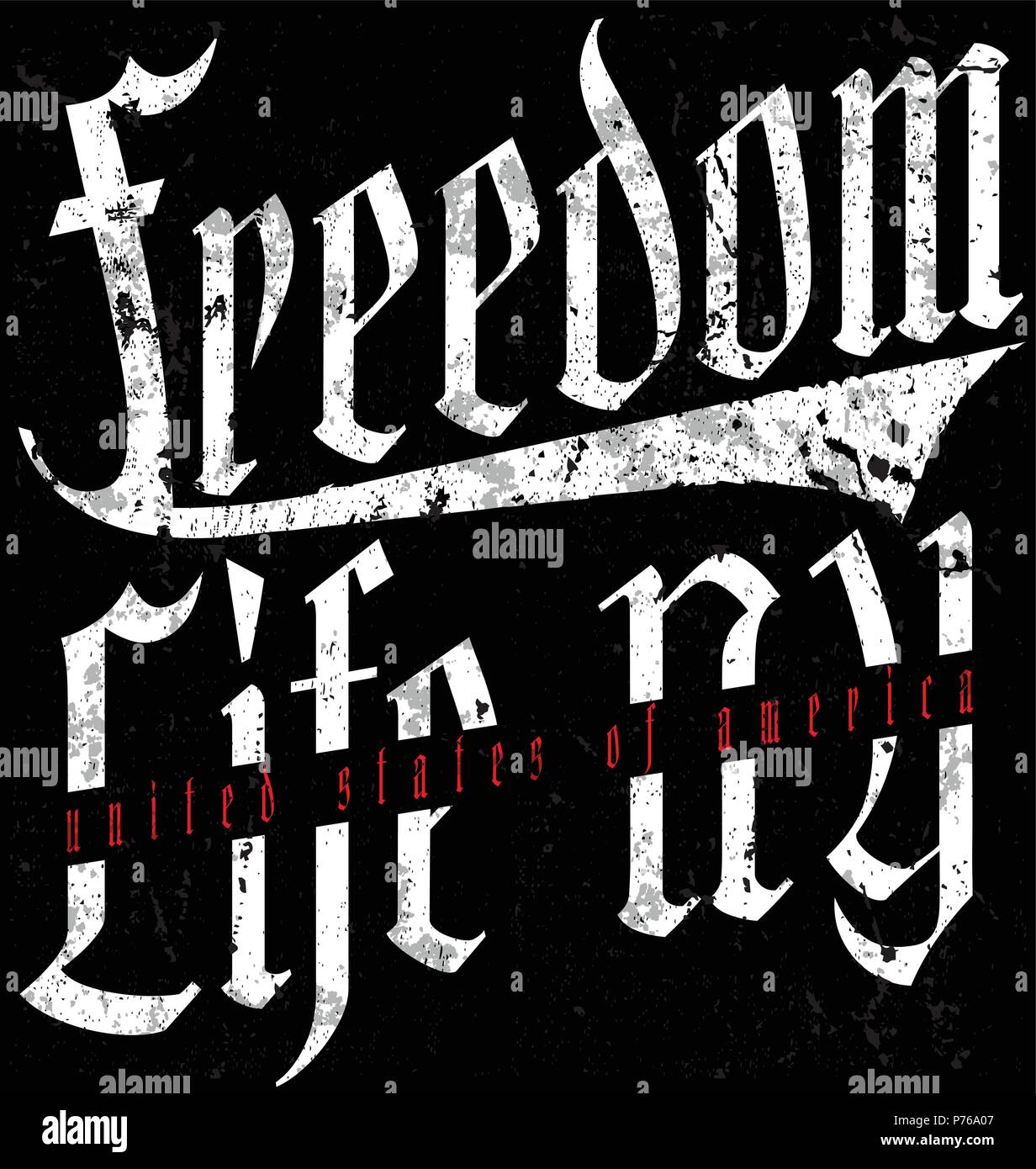 Freedom vintage slogan tee graphic design Stock Vector Image & Art - Alamy