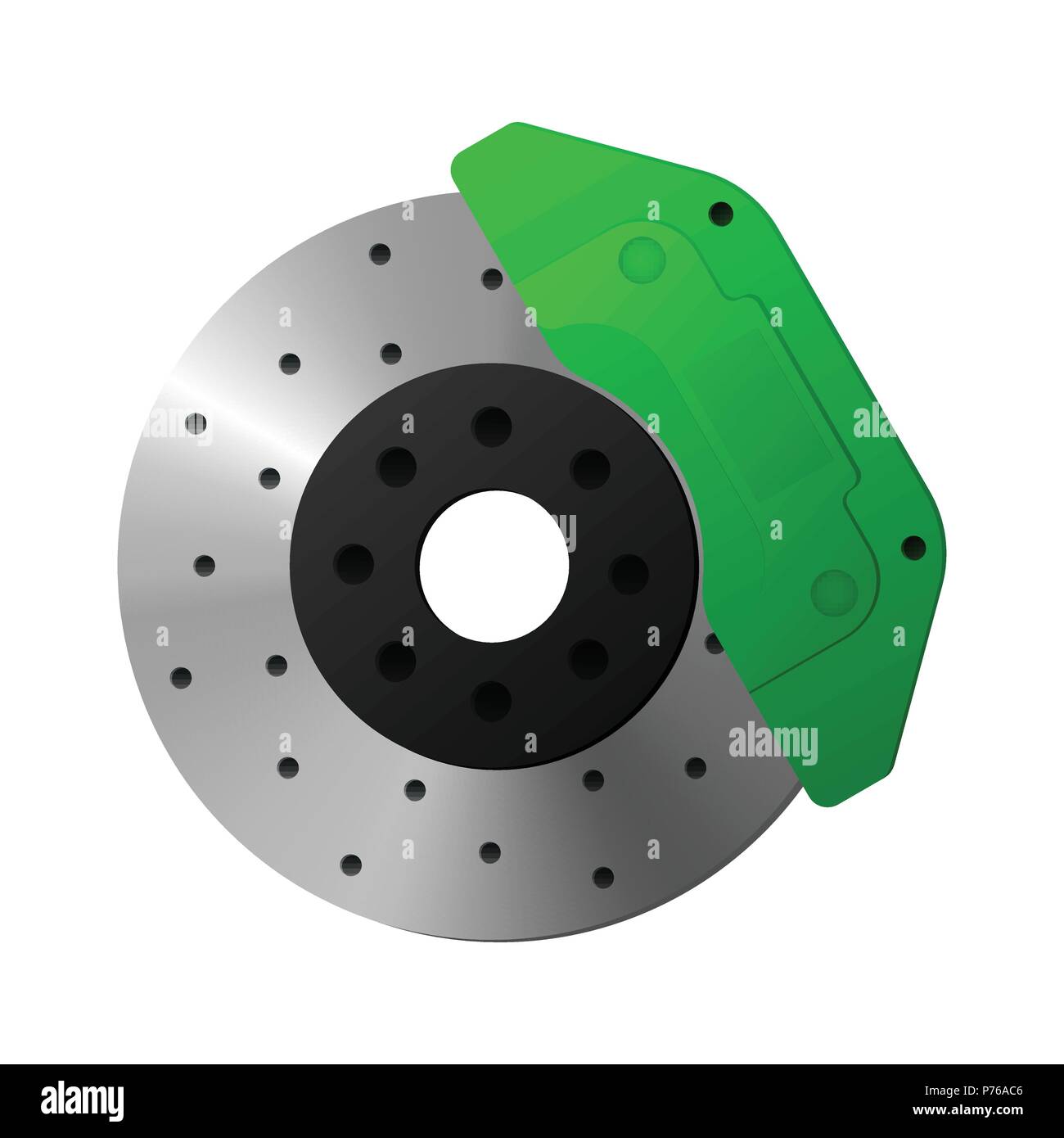 Green brake caliper Stock Vector Images - Alamy