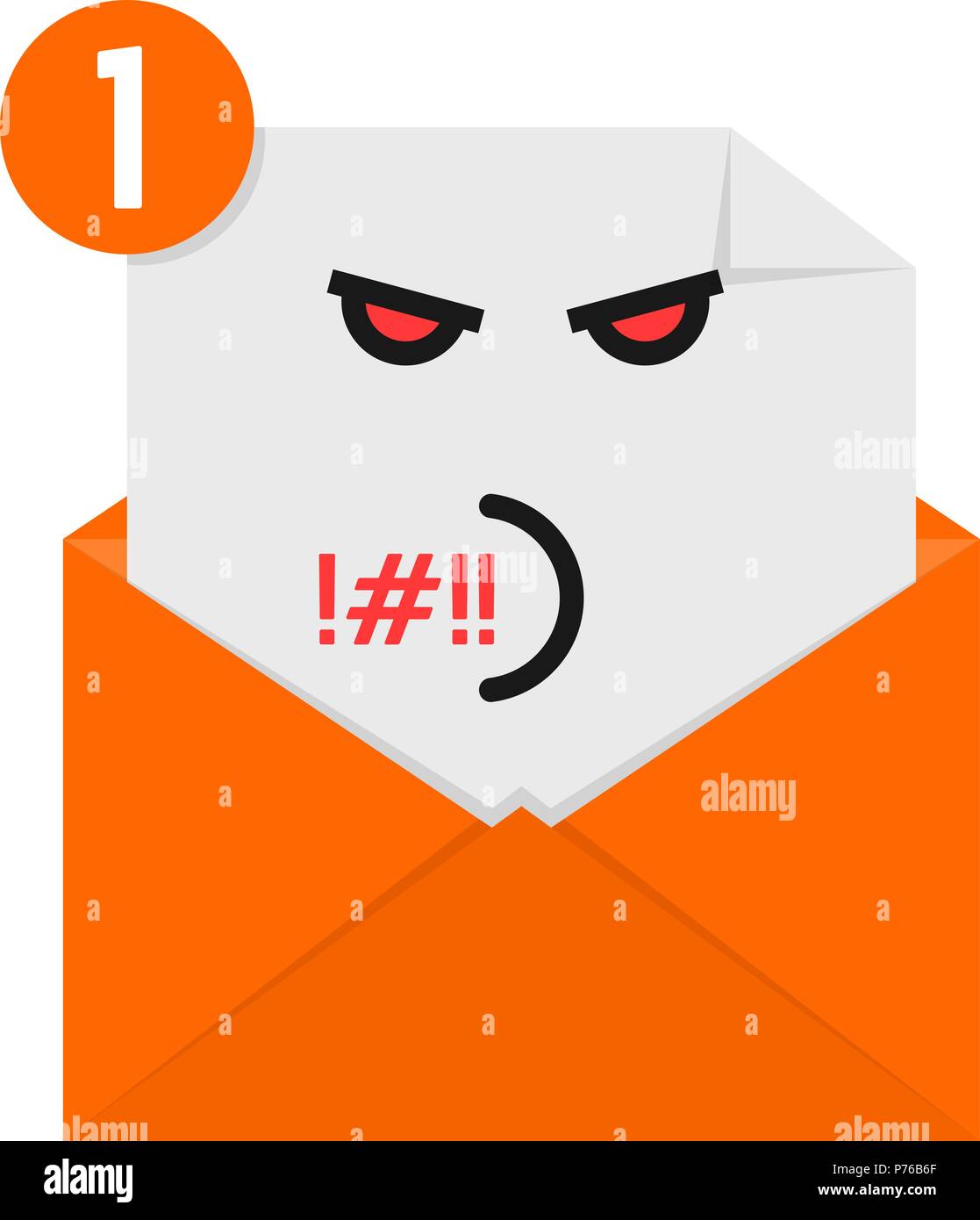 Sad orange emoji angry Stock Vector Images - Alamy