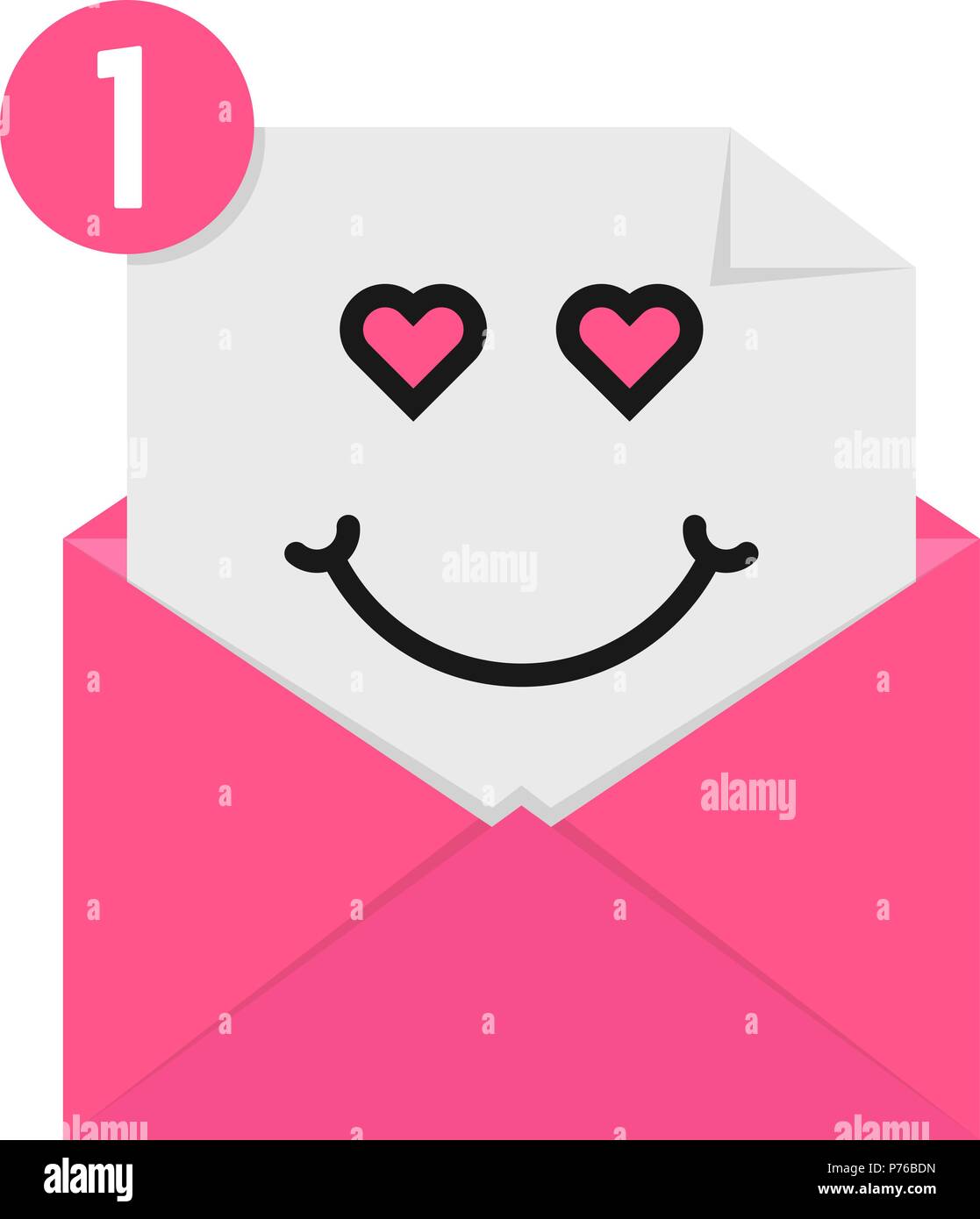 Notification happiness Stock Vector Images - Alamy