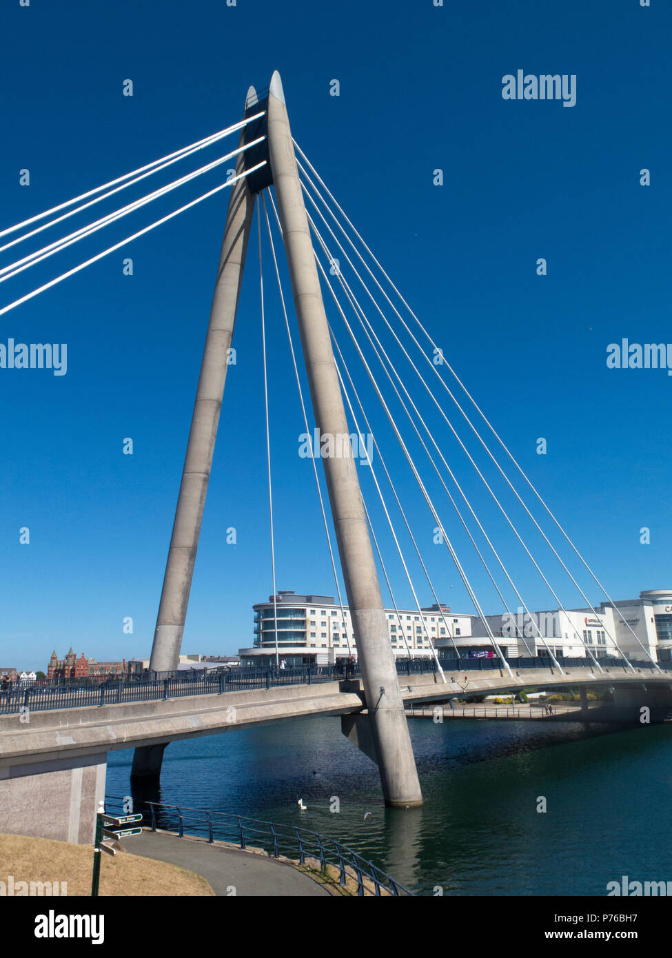 Marine Way Bridge Southport UK Stock Photo - Alamy