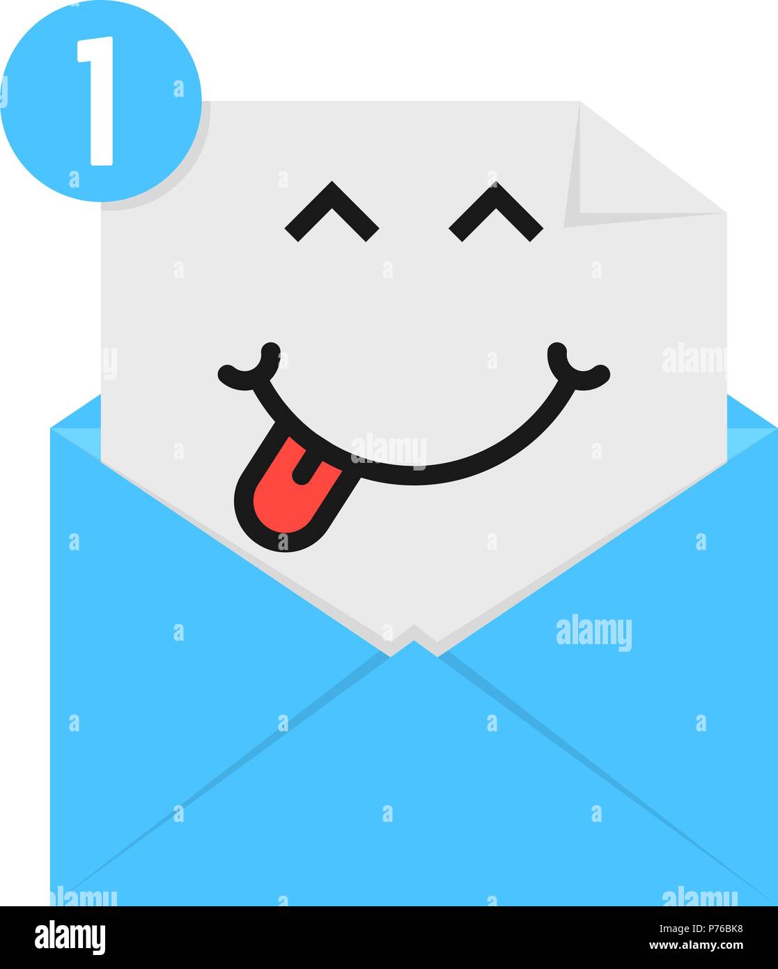 Notification happiness Stock Vector Images - Alamy