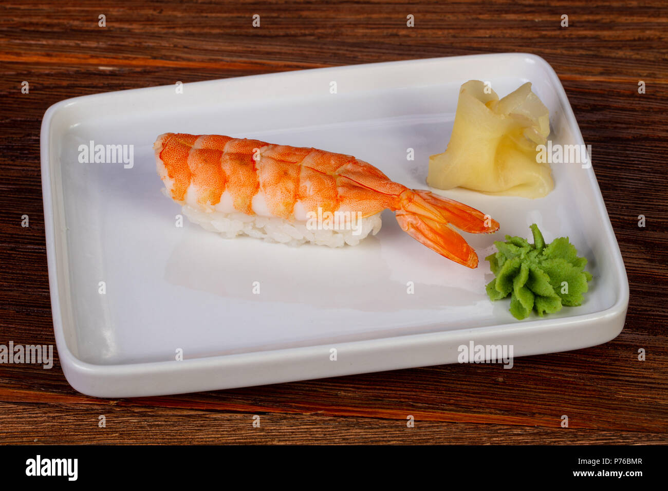 Japanese cold Sushi with prawn Stock Photo - Alamy