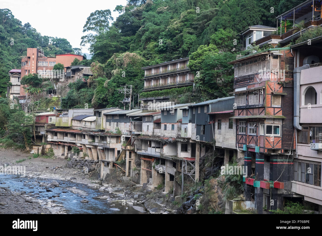 Wulai,district,hot springs,resort,with,famous,waterfall,and logging,toy ...