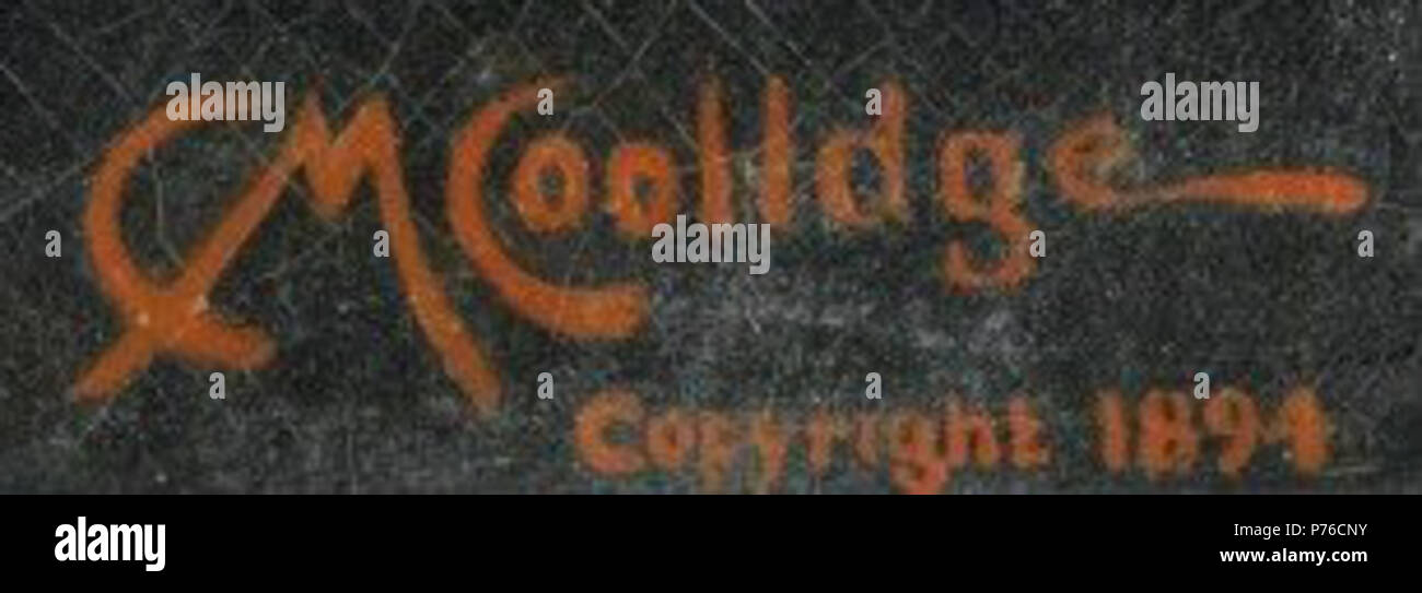 English: Signature of American painter Cassius Marcellus Coolidge, 1894 ...