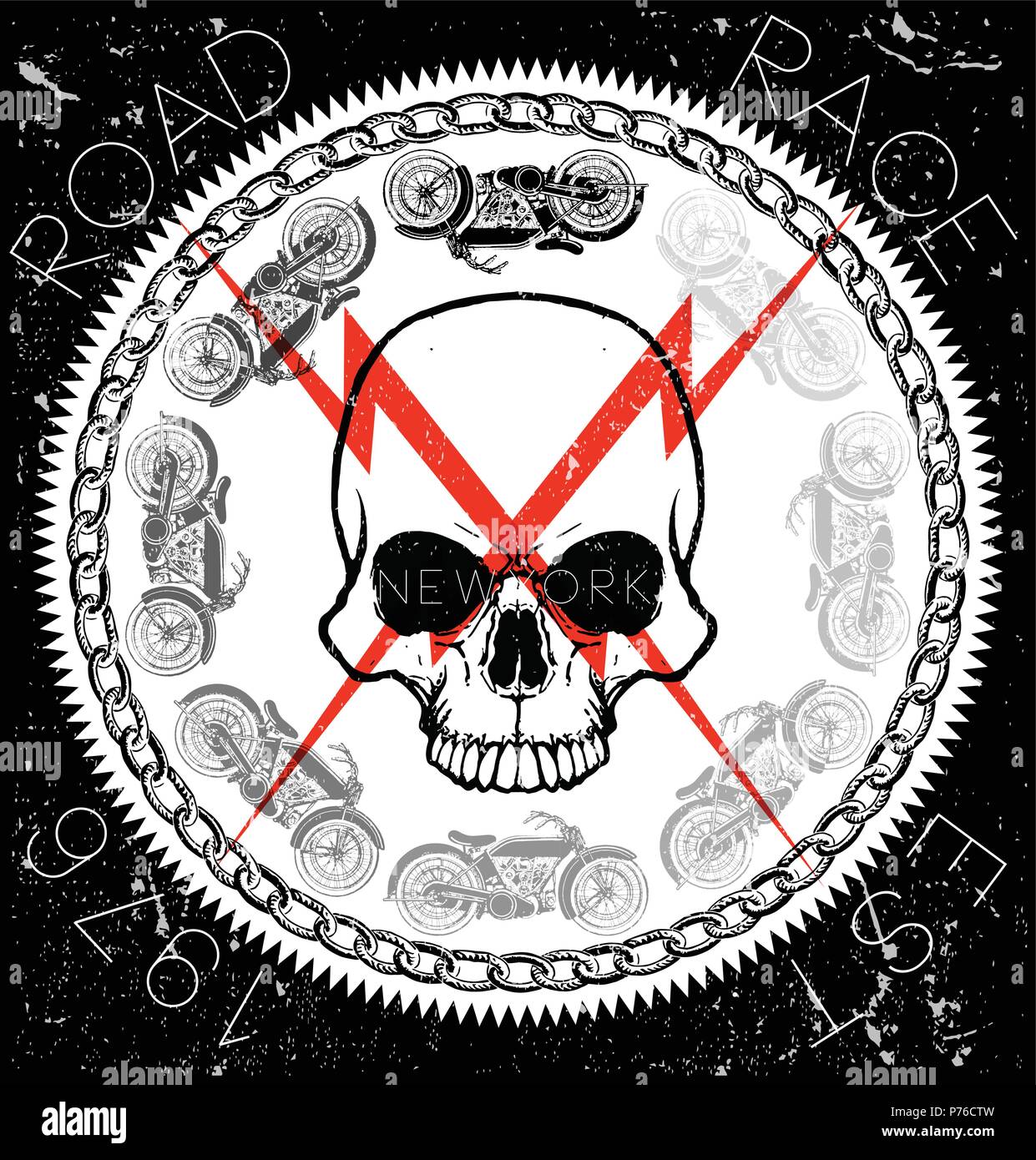 Moto skull vector logo symbol Stock Vector Images - Alamy