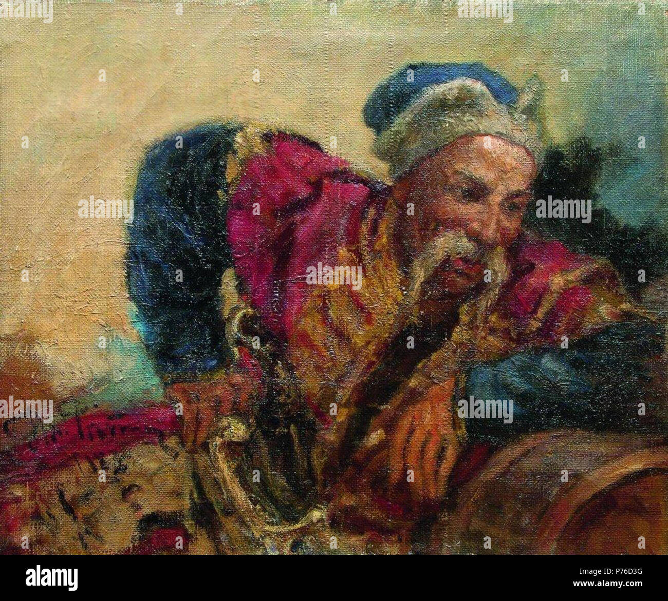 . Ataman Ivan Dmitrievich Sirko. Study for the picture The Reply of the ...