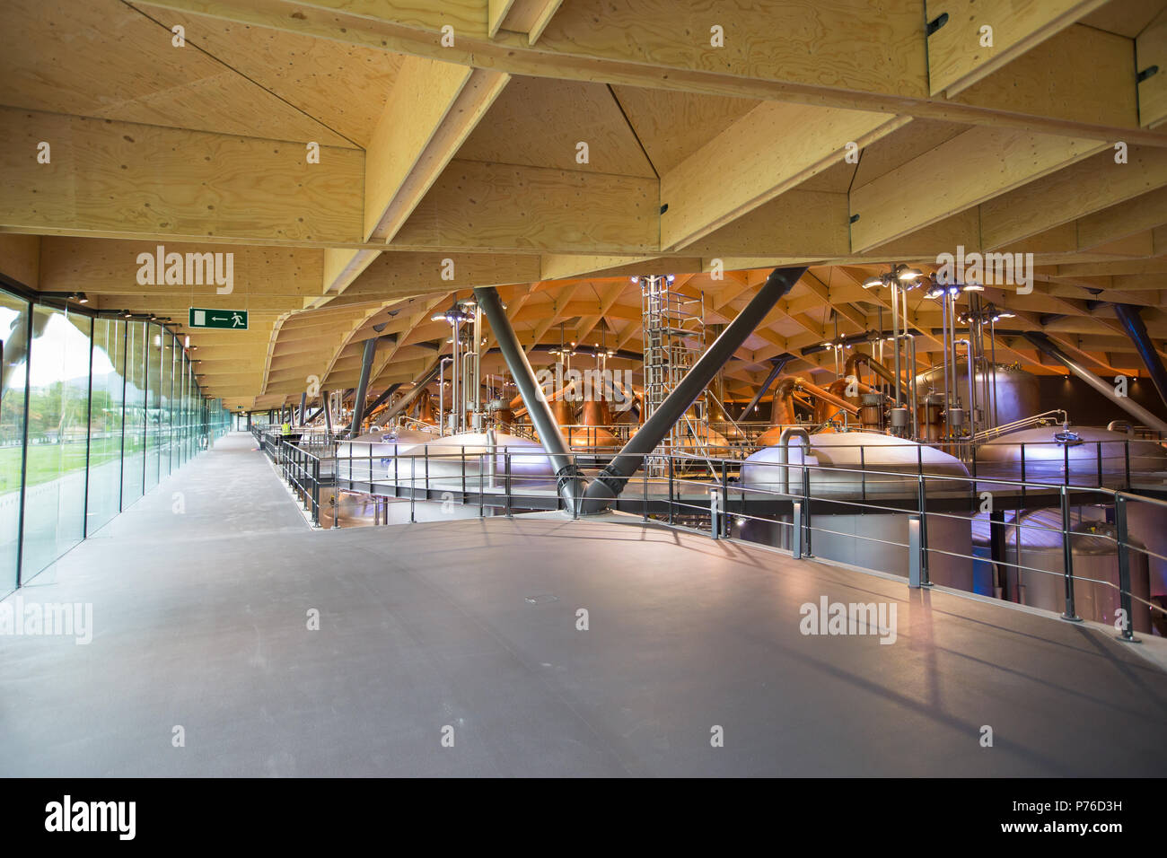 The new Macallan whisky Distillery near the village of Craigellachie in ...