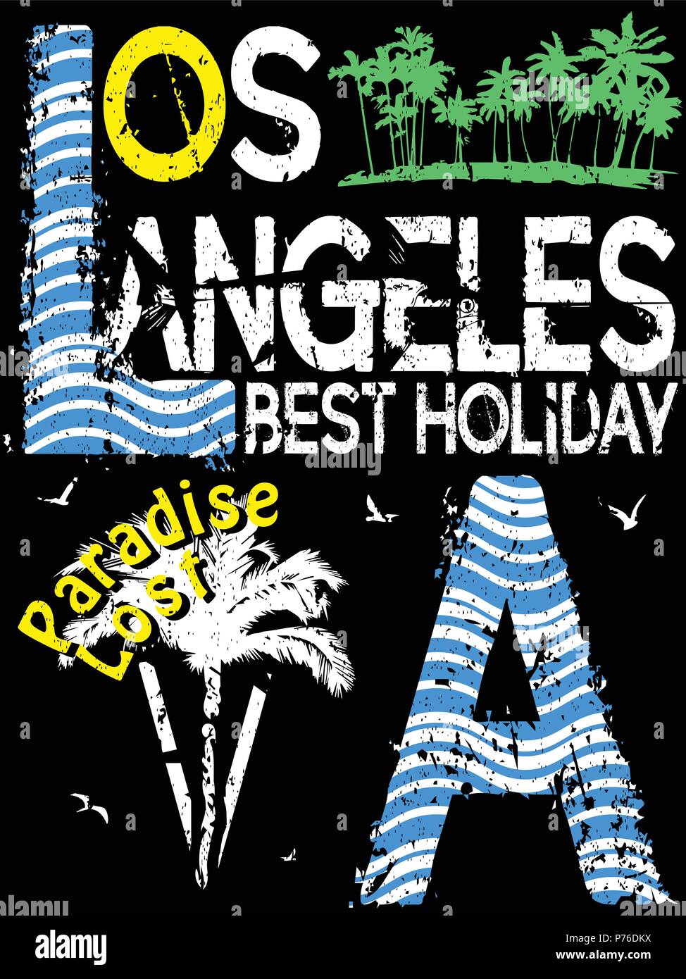 Los Angeles typography design Stock Vector Image & Art - Alamy