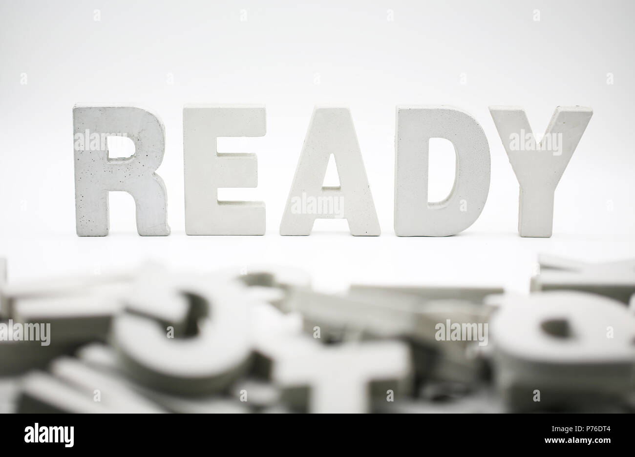 Ready word block Stock Photo - Alamy