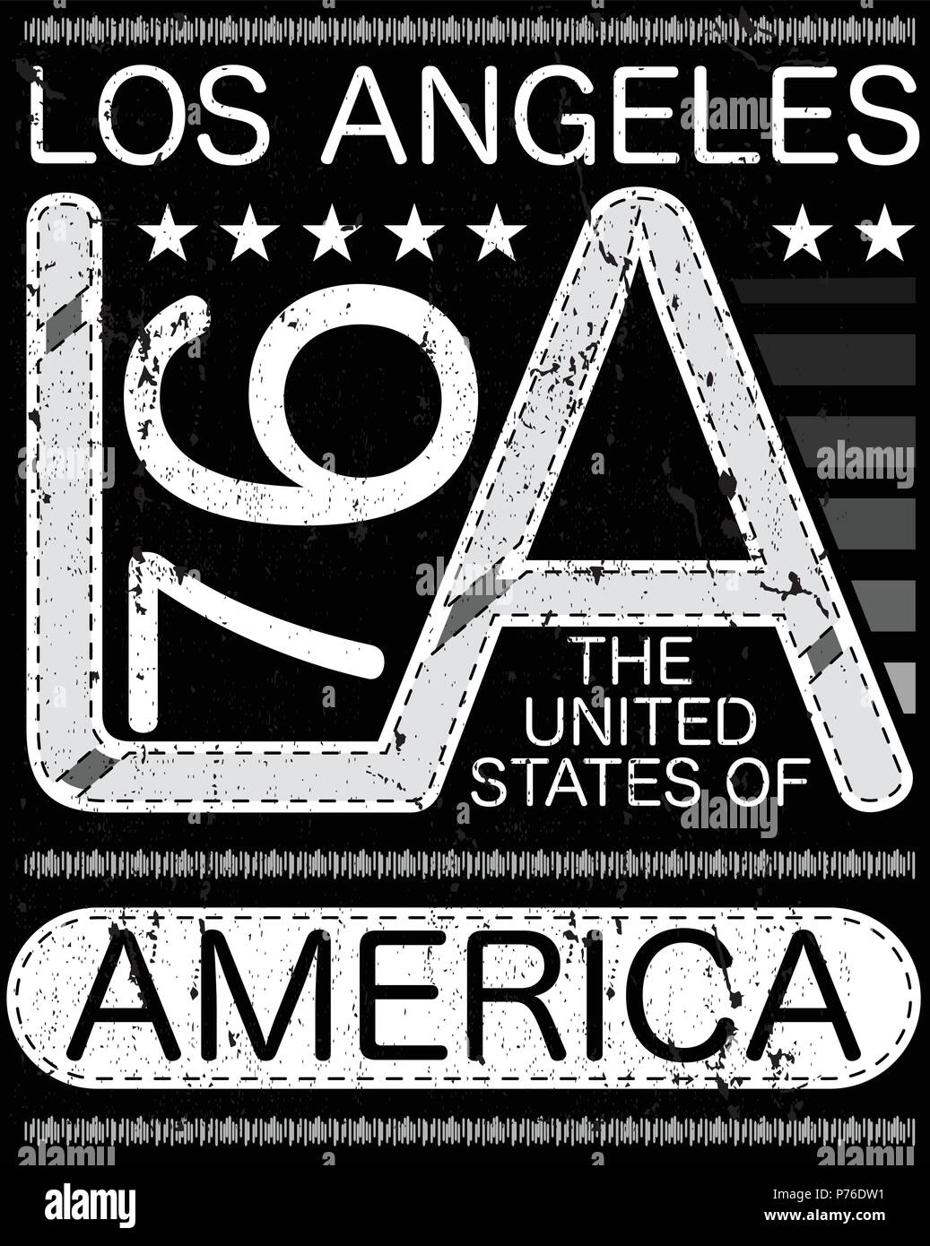 Los Angeles typography design Stock Vector Image & Art - Alamy