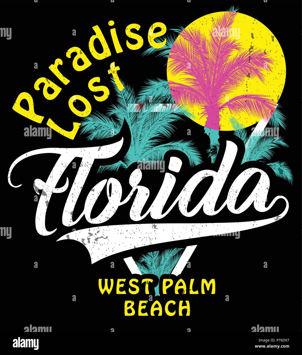 Florida summer tee graphic design Stock Vector Image & Art - Alamy