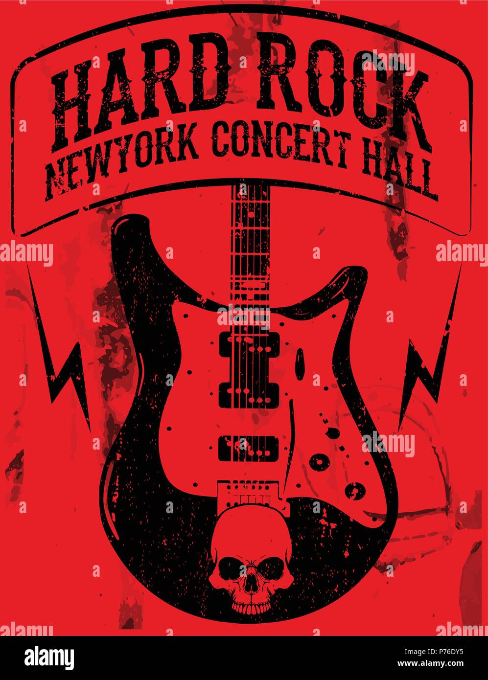 Rock poster, vintage rock and roll typographic for t-shirt; tee design ...