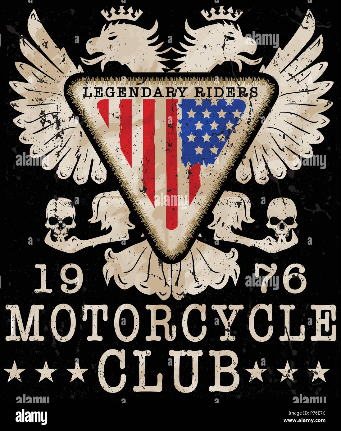 Motorcycle typography, t-shirt graphics, vectors Stock Vector Image ...