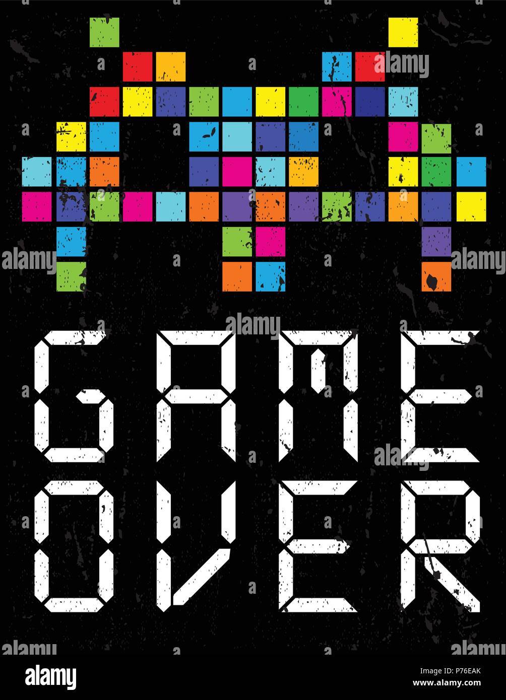 Game over cartoon slogan Stock Vector Image & Art - Alamy