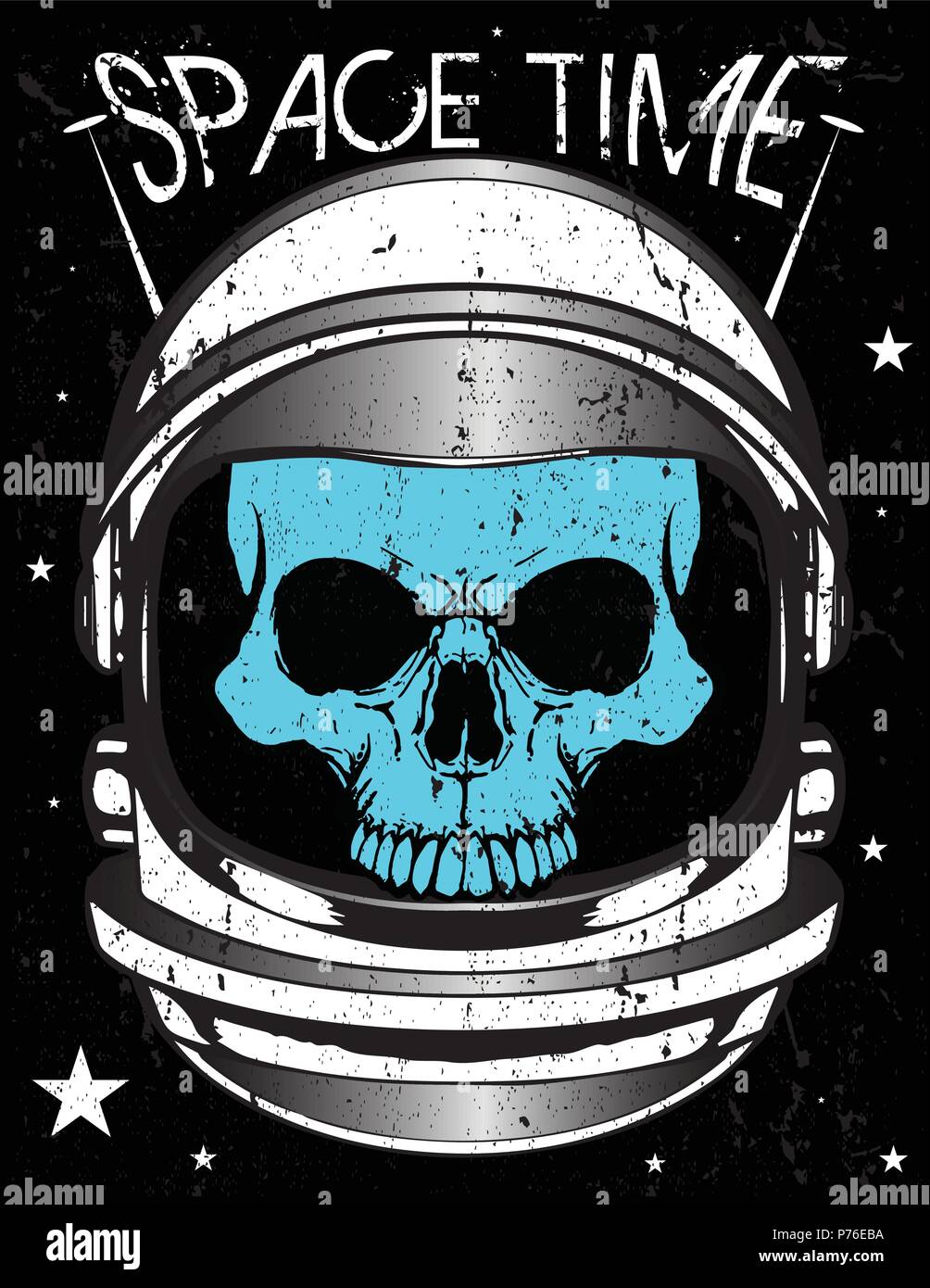Skull astronaut illustration Stock Vector Image & Art - Alamy