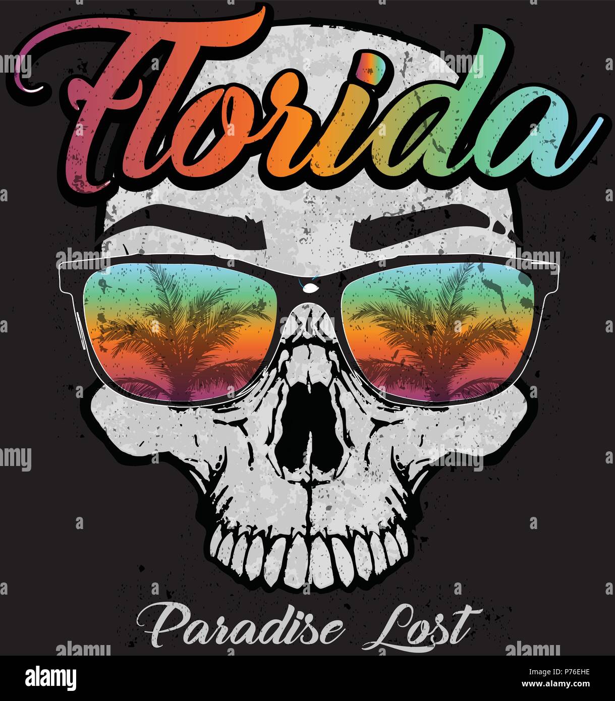 Skull Florida Graphic Design Stock Vector Image & Art - Alamy