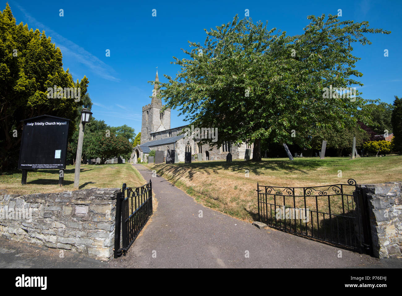 Church of the Holy Trinity in the village of Wysall, Nottinghamshire ...