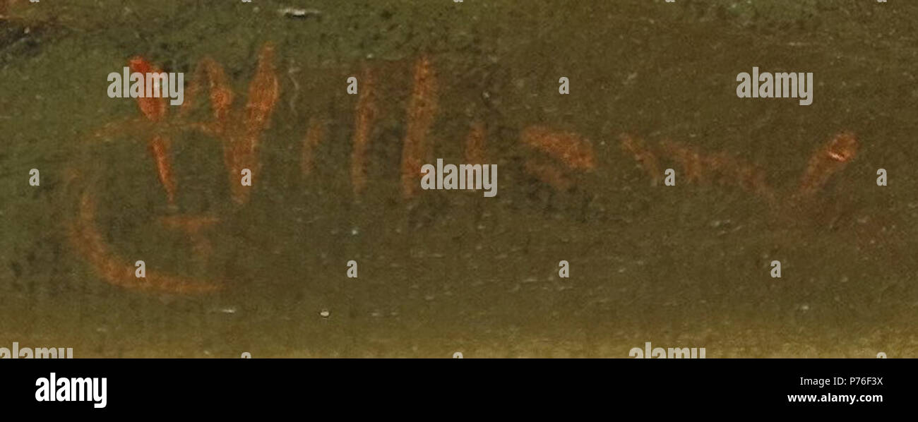 English: Signature of American painter George Alfred Williams . N/A 230 ...